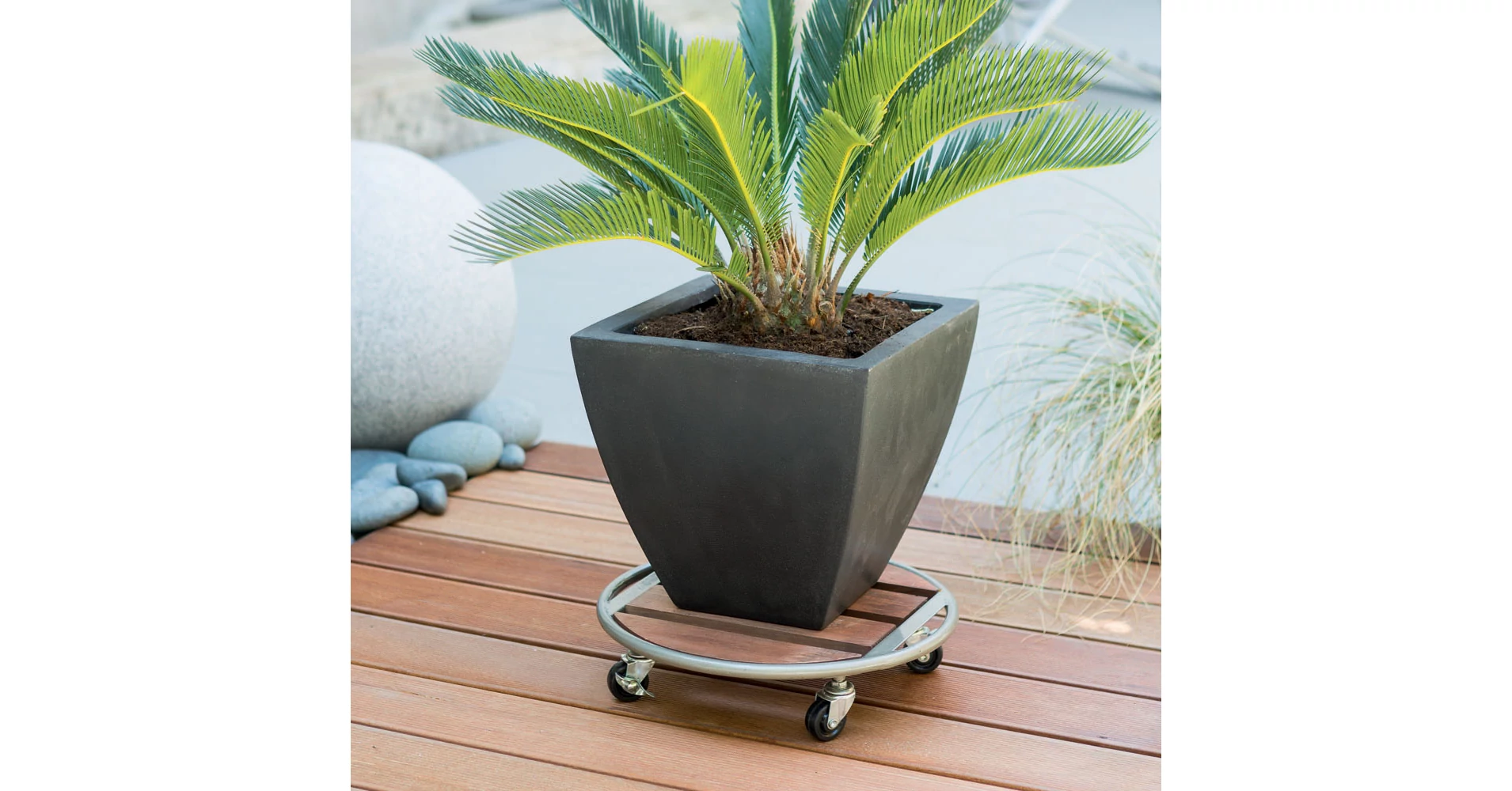 FLORA ROLL METAL WOOD virágalátét fémből és fából | Royalfarm Webáruház